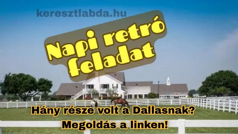 Napi retró feladat: Texasi intrikák vagy pesti panel, melyik sorozat ...